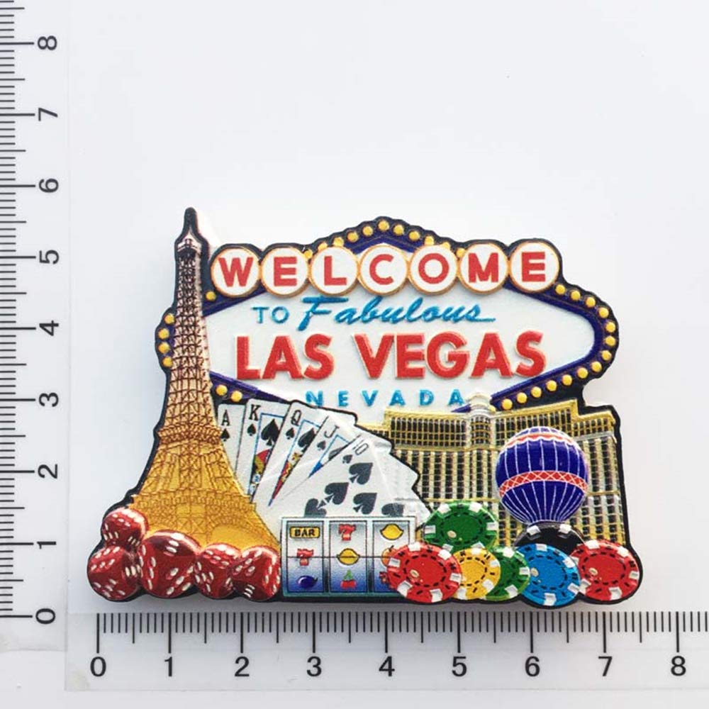 3D Famous Casino Las Vegas Nevada USA Fridge Magnet Souvenir Gift,Home & Kitchen Decoration Magnetic Sticker Las Vegas USA Refrigerator Magnet Collection