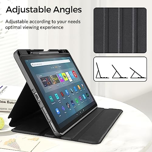 CoBak Case for All-New Amazon Fire Max 11 Tablet 2023 Release with Built-in Pencil Holder,Multi-Viewing Angles, All New PU Leather Smart Cover with Auto Sleep Wake Feature for Fire Max 11 Tablet
