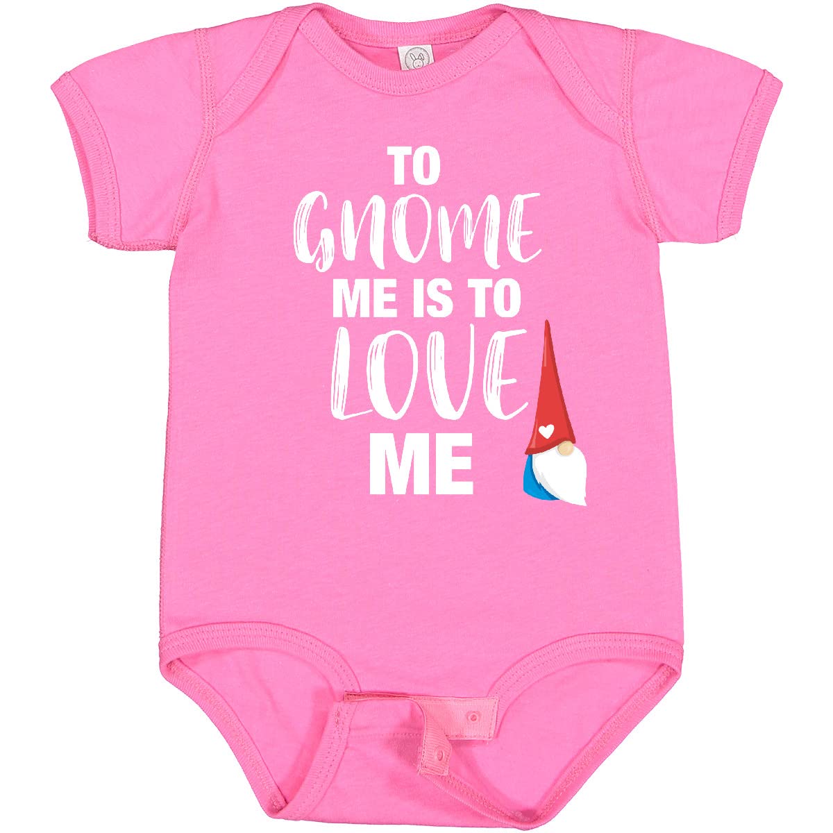 inktastic Gnome Me Love Me Baby Bodysuit 12 Months Raspberry 340f5