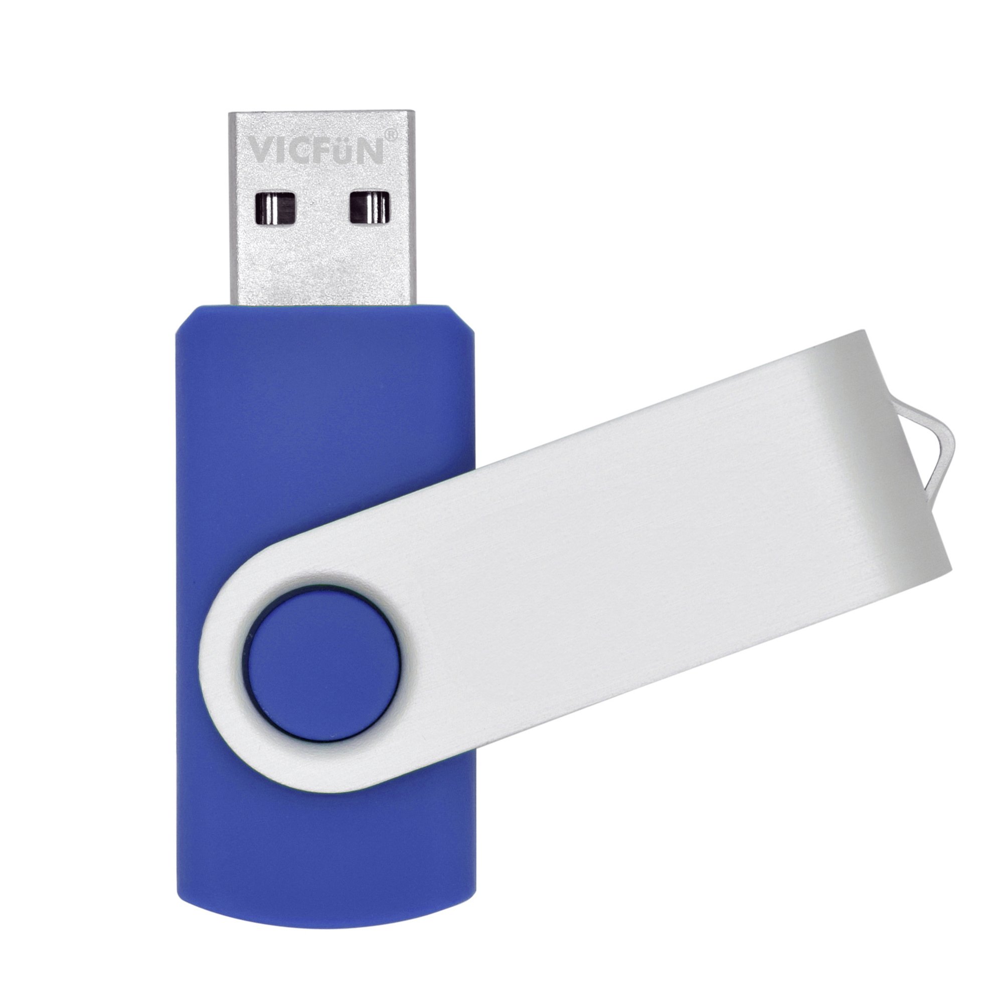 VICFUN 10 Pack 32GB USB Flash Drives Bulk 32GB Flash Drive 10 Pack USB Memory Stick 32GB USB2.0-Blue