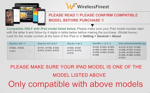 Stylus Pen Pencil 1st Generation Gen Replacement for Apple iPad Pro 1st iPad 1st 2nd 3rd 4th 5th iPad Mini 1 2 3 4 iPad Air 1st 2nd iOS Android Capacitive Tablet Touch Screen+Free Holder (Black)