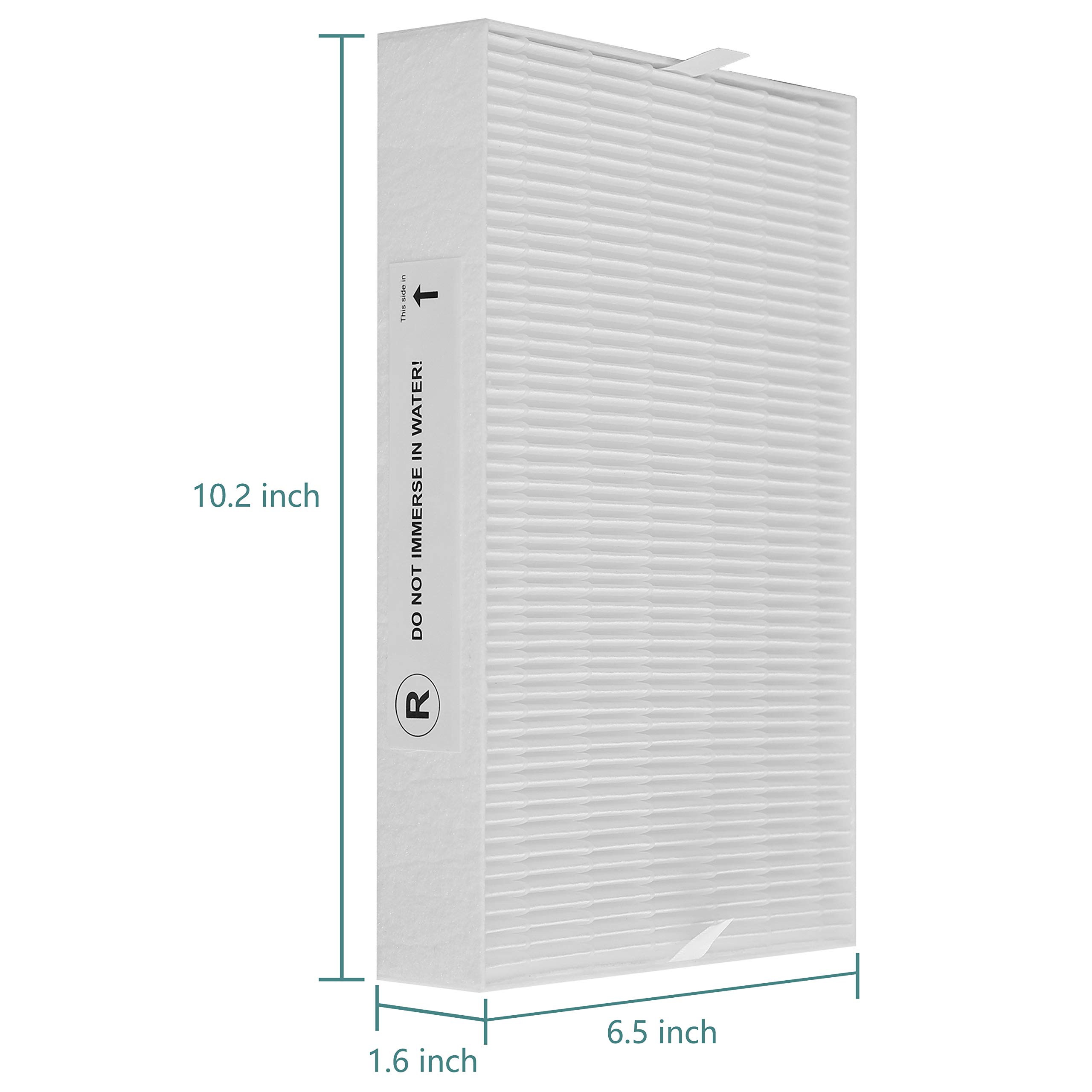 Basum True HEPA Replacement Filter R HRF-R2, for Honeywell HPA300, HPA200, HPA100 & HPA090 Series,Part No HRF-R3, HRF-R2 & HRF-R1, 2 Pack