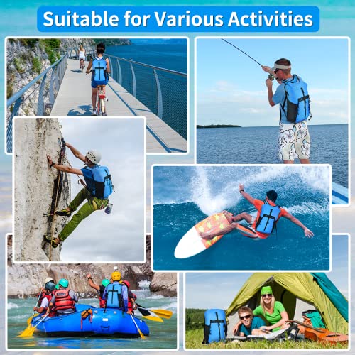 Atarni Waterproof Kayaking Dry Bag Backpack - 20L Lightweight Floating Zipper Drybag Sack & Roll Top for Boating Canoeing Camping Rafting Paddleboarding Swimming Boating Hiking Fishing(Blue)