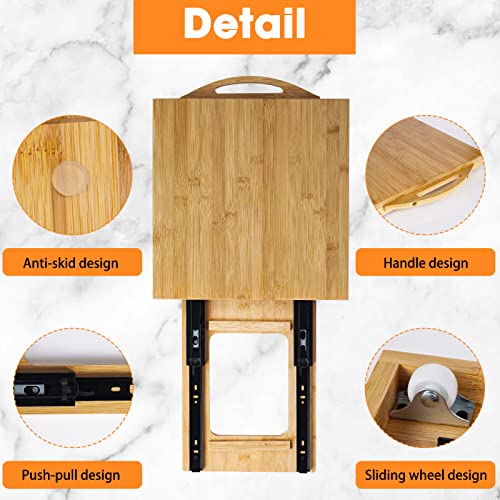 Bamboo Kitchen Appliances Slider,Save Counter Space,Underneath Cabinet Countertop Appliance Sliding Tray for Heavy Espresso Coffee Maker Pot K-Pod Holder Toaster Blender Air Fryer Stand Mixer