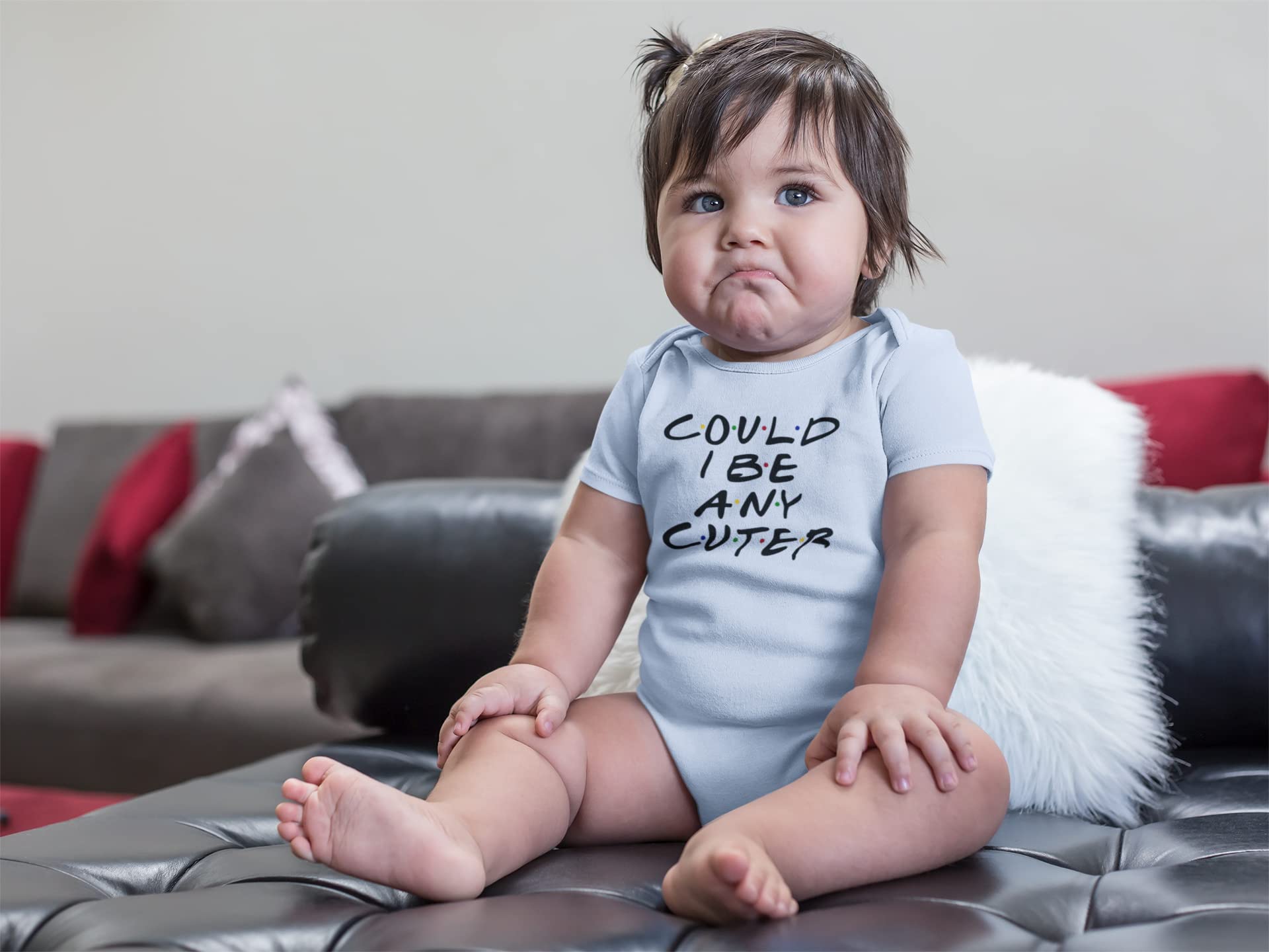 Could I Be Any Cuter Infant Bodysuit Funny 90s Show Baby Girl Boy Cloth Outfit Pink 6M