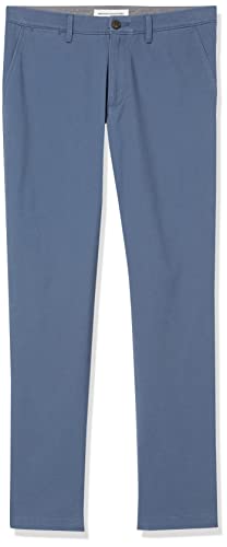 Amazon Essentials Men's Relaxed-Fit Casual Stretch Khaki Pant, Vintage Indigo, 44W x 28L