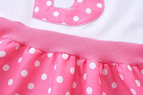 Mud Kingdom 4 Year Old Birthday Dress Girl Cute 4 Long Sleeve Pink