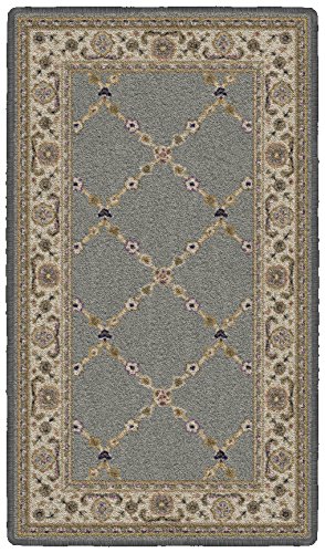 Brumlow MILLS Premier Traditional Floral Print Pattern Home Indoor Area Rug for Living Room Decor, Dining, Kitchen or Bedroom, 20" x 34", Mineral Blue