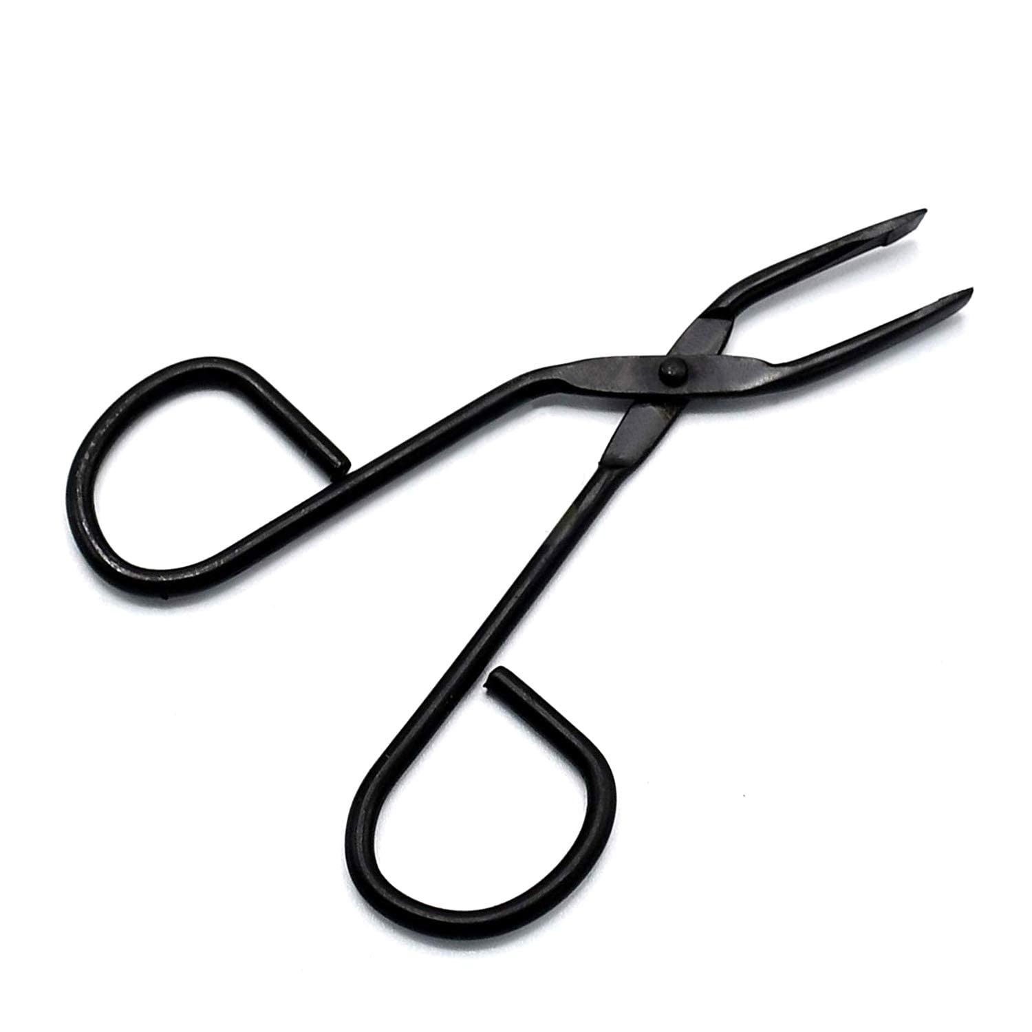 Laja Imports 'Eyebrow Tweezer Full Black Stainless Steel Professional Scissors Shaped Slant Tip Tweezer Clip For Women Makeup Accessories for Educational Use