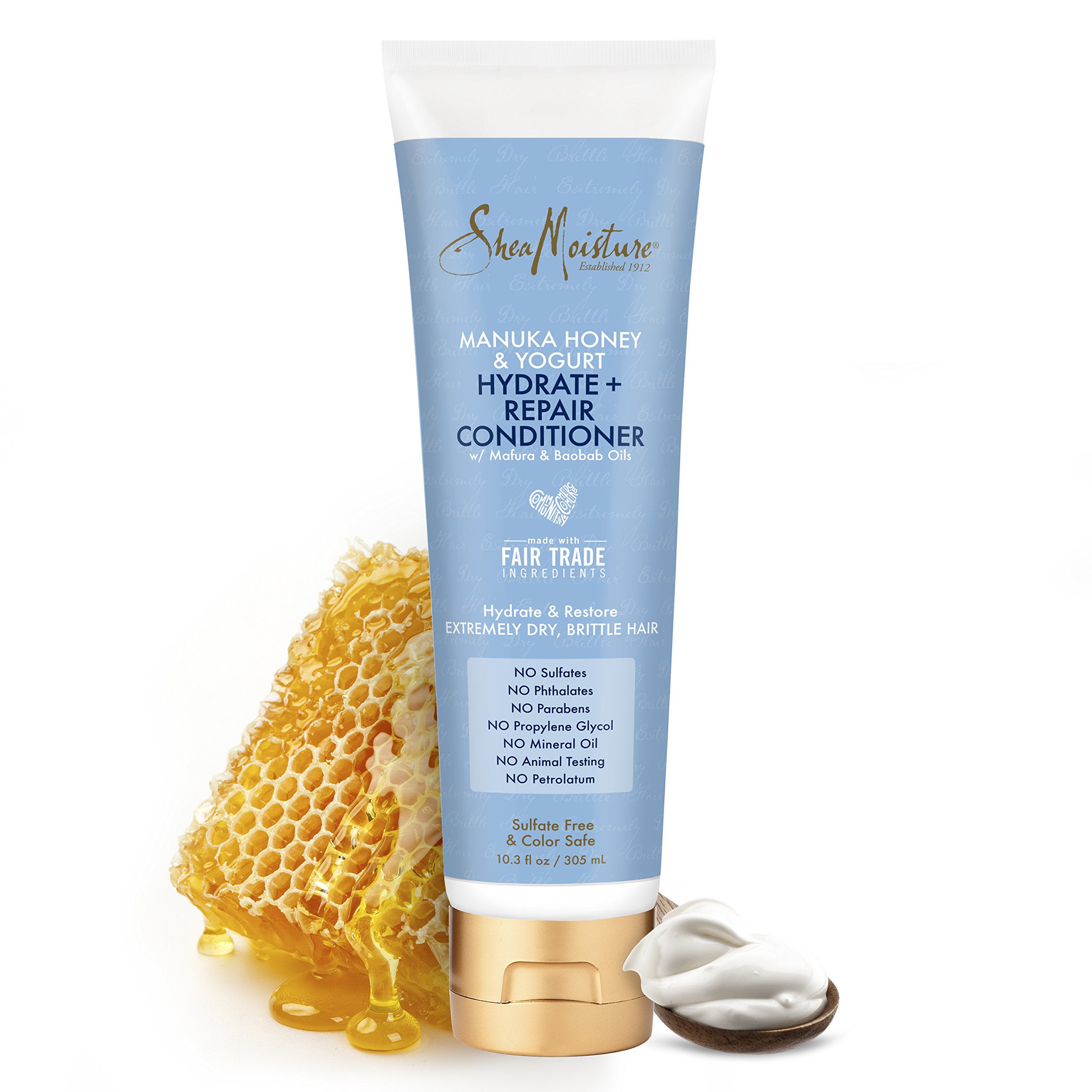 Shea Moisture Manuka Honey and Yogurt Hydrate Plus Repair Conditioner for Unisex, 10.3 Ounce