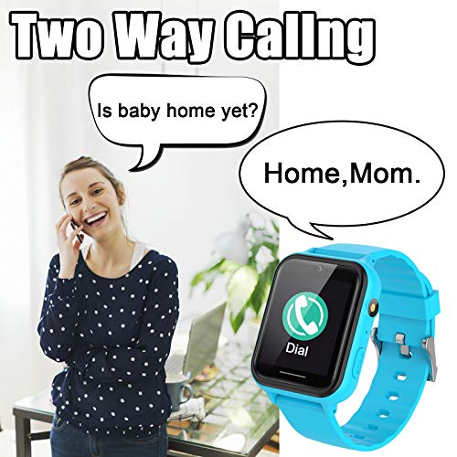 PTHTECHUS Kids Educational Smartwatch with SOS Call Games Music MP3 Flashlight Alarm 1.54-in Color Touchscreen Pedometer Watch is a Gift for Boys Girls Instead of Mobile Phone