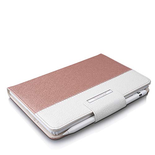 Thankscase Case for iPad Mini 5 7.9" 2019 / iPad Mini 4 2015, Rotating Case Leather Cover with Pencil Holder, Swivel Case Build in Hand Strap, Wallet Pocket for iPad Mini 5th Gen (Rose Gold)