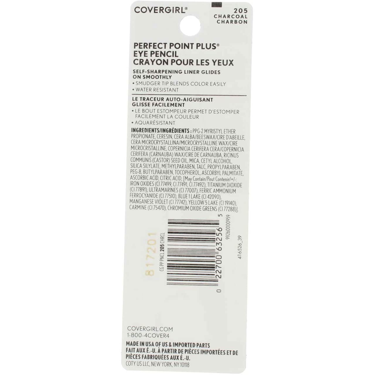 COVERGIRL Eyeliner Charcoal Self Sharpening Pencil (Pack of 4)