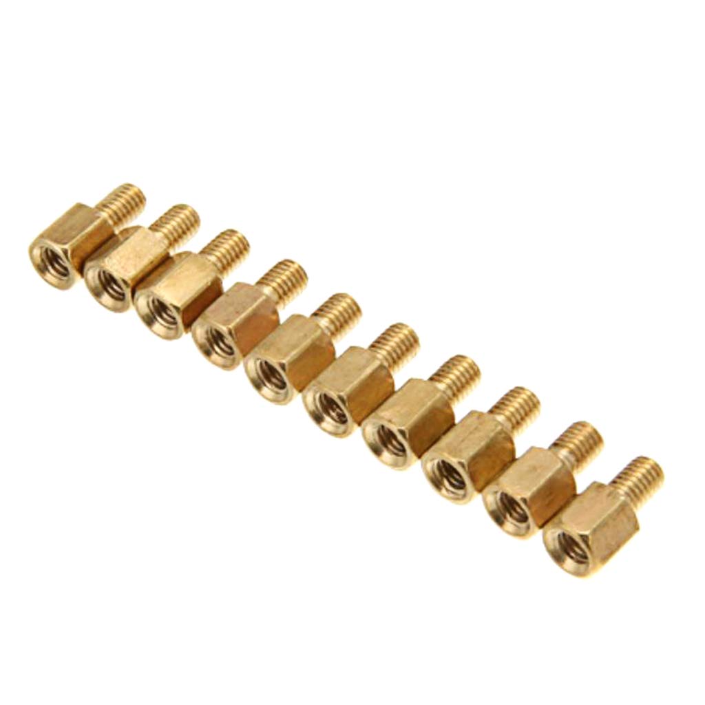 Sara-u 20Pcs Golden Motherboard Riser+Screws Computer Red Washers 6.5mm 6-32-M3 Gasket