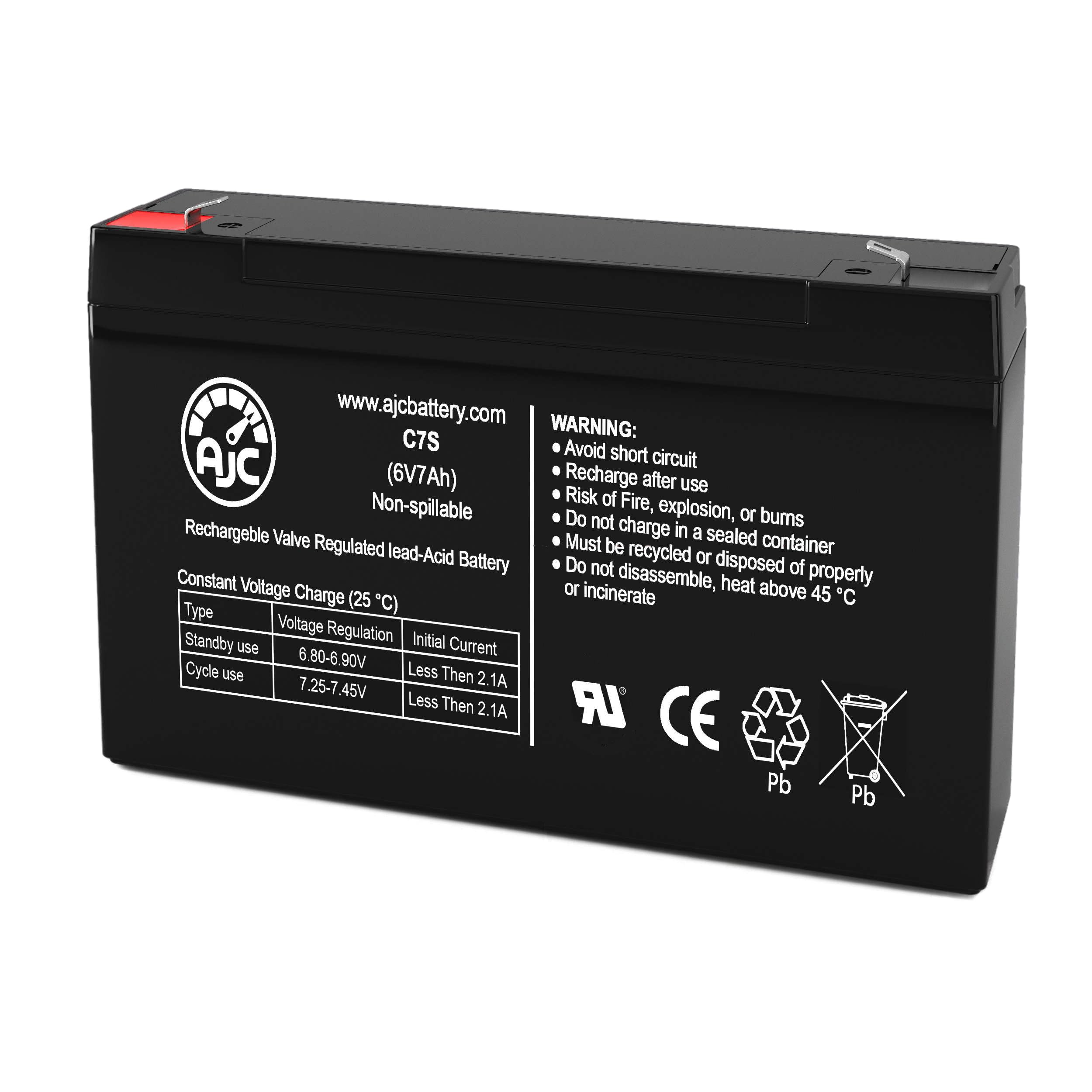 AJC Battery Compatible with Lithonia ELB0607 6V 7Ah Emergency Light Battery