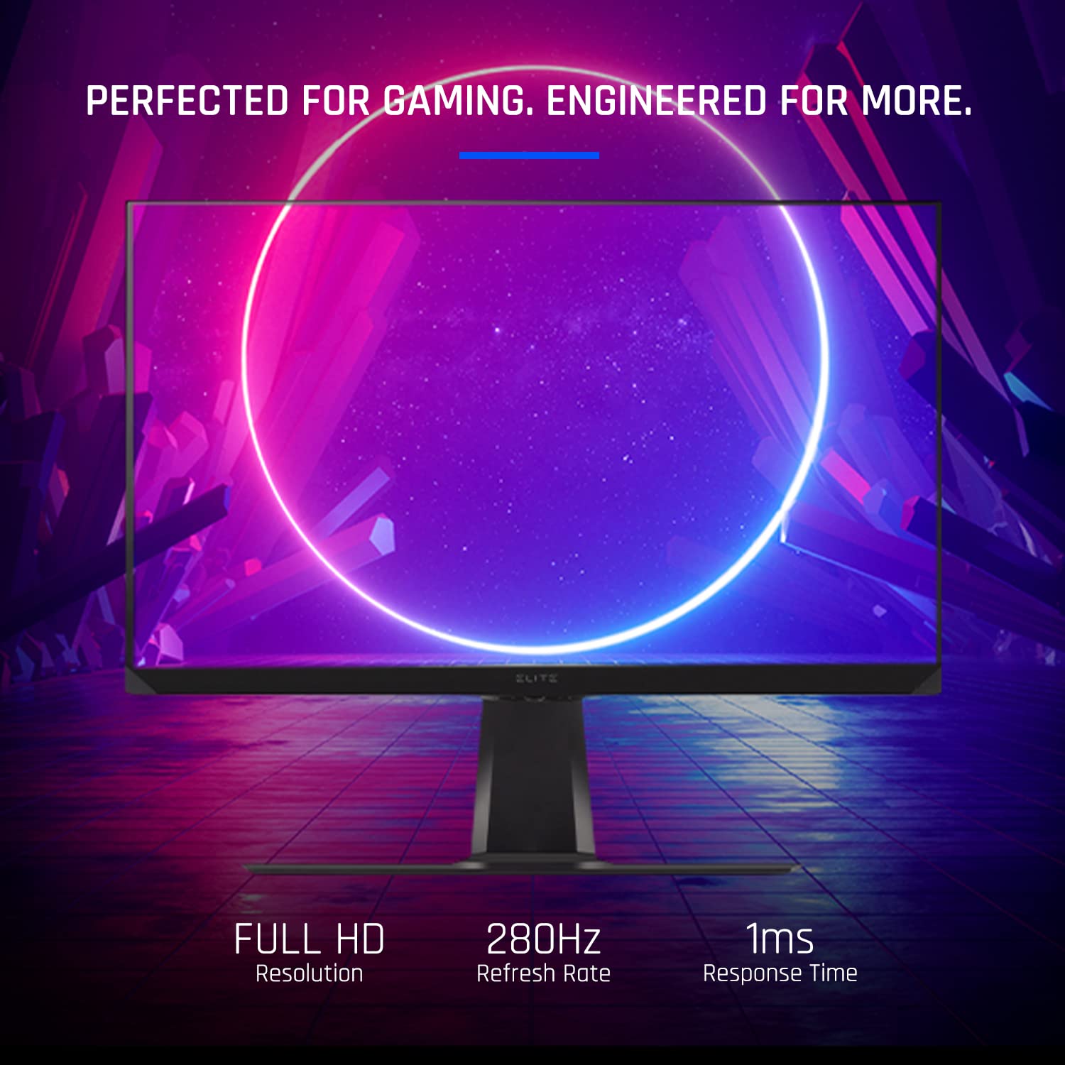 ViewSonic XG250 25 Inch 1080P 1MS 280Hz IPS Gaming Monitor With GSYNC Compatible, HDR400, RGB Lighting, And Advanced Ergonomics For Esports