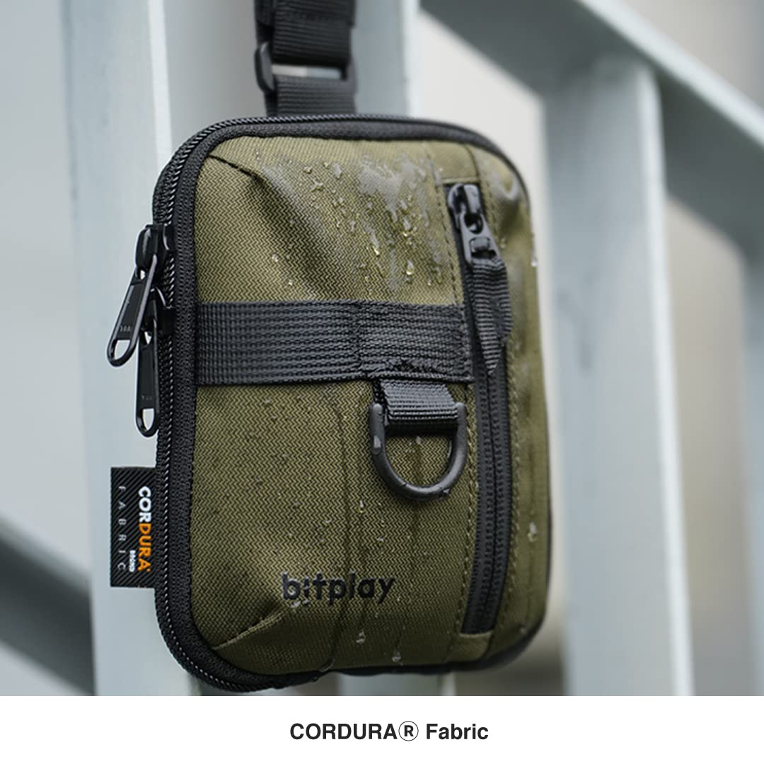 bitplay Essential Pouch, Black - Lightweight CORDURA Crossbody Bag/Travel Neck Pouch