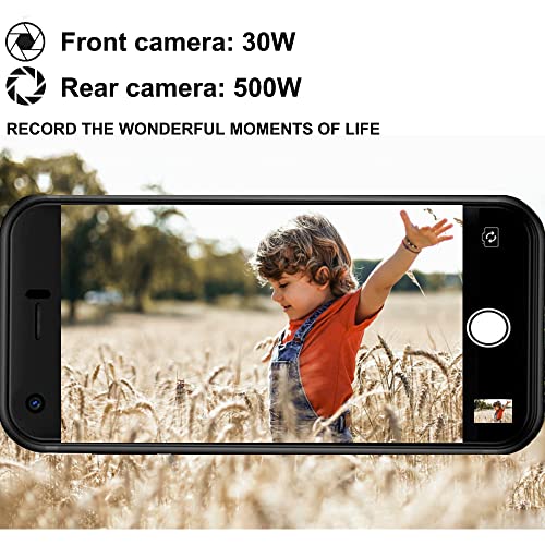 Hipipooo Super Small Mini Smartphone 3G Dual SIM Tiny Mobile Phone 1GB RAM 8GB ROM 5.0MP Quad Core Dual Standby Unlocked Small Phones Kids Phone Pocket 2.5 Inch Android Child Mini Cellphone (Black)