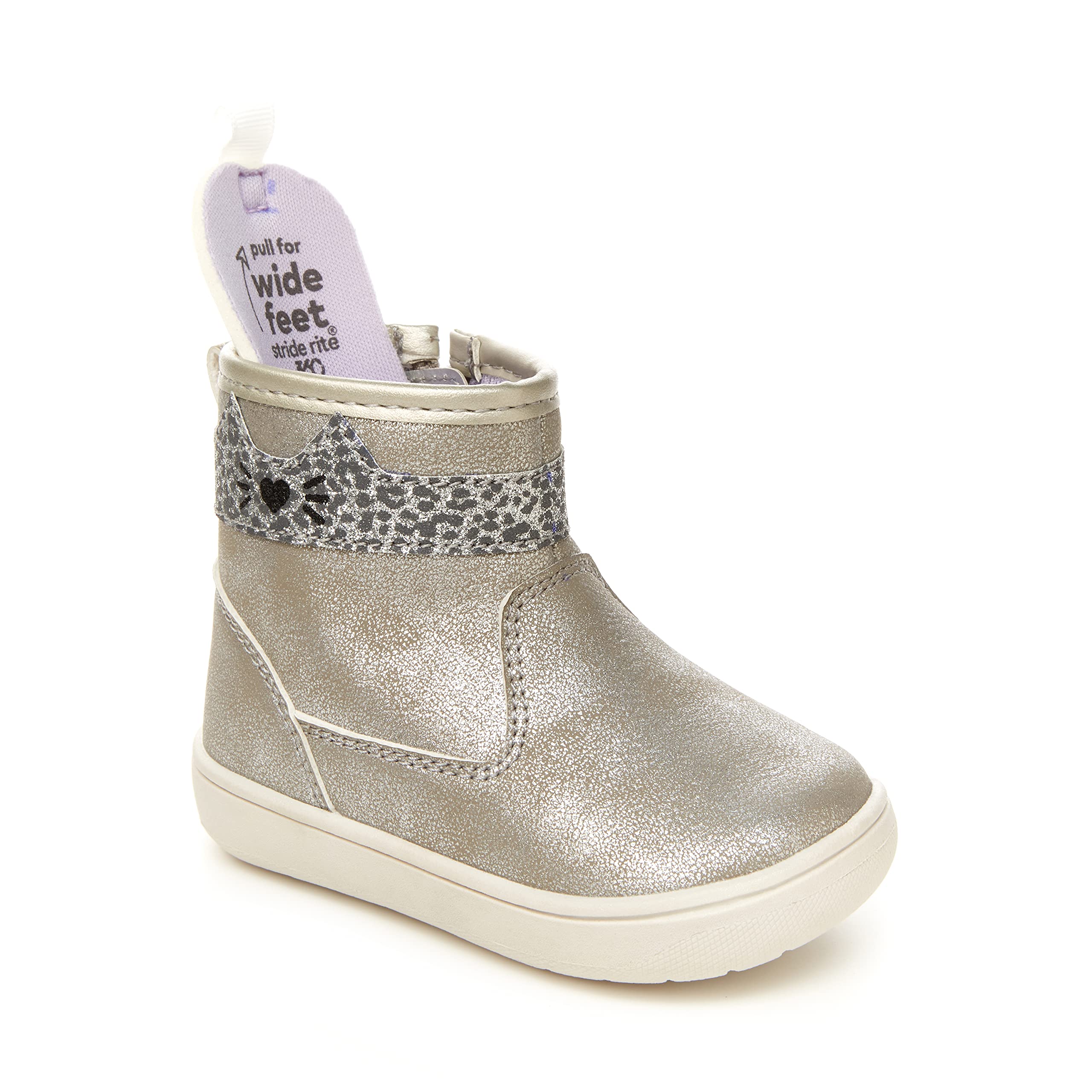Stride Rite 360 Infant and Toddler Girls Magnolia First Walker Shoe, Silver