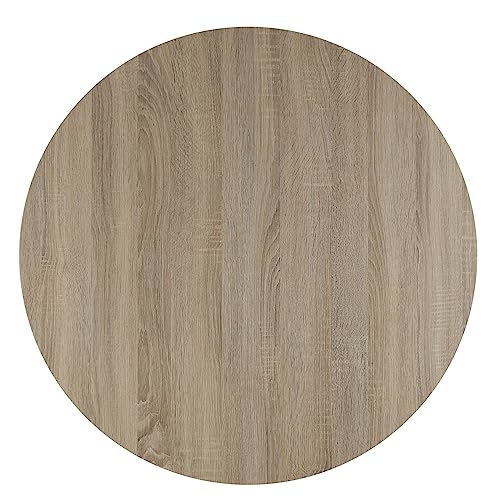 FINECASA Wooden Curved Leg Round Coffee Table , Accent Couch,Home Decoration, Living Room Tables, 35.5 x 18 Inches, Natural