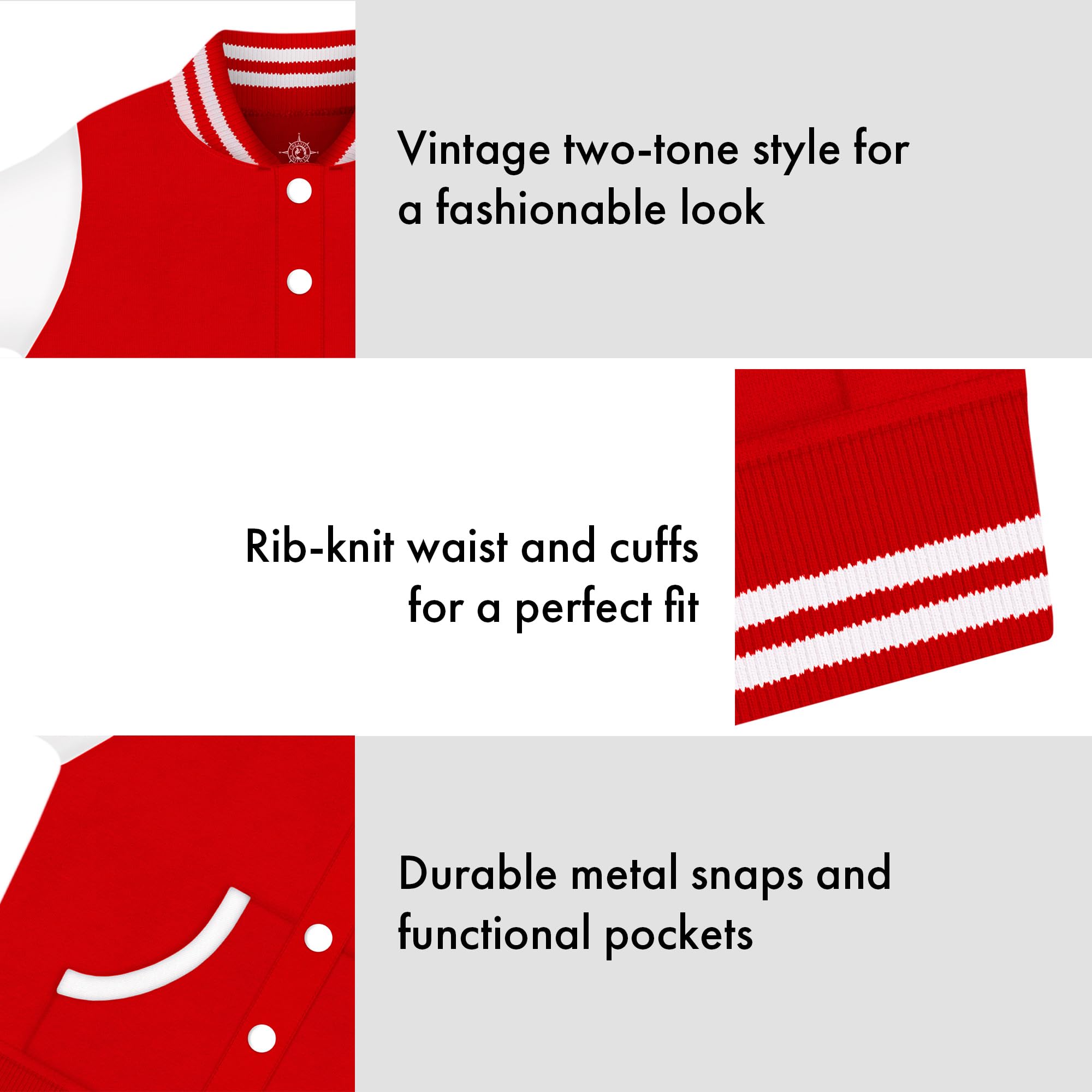 Creative Knitwear College Baby NCAA Officially Licensed Letterman Varsity Jacket - Maryland Logo - Red - 6-9 Months