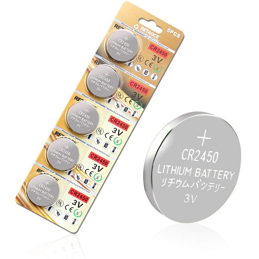 GutAlkaLi CR2450 Lithium 3V Battery, Electronic Coin Cell Button for Toys Calculators Watches (40 Pcs)