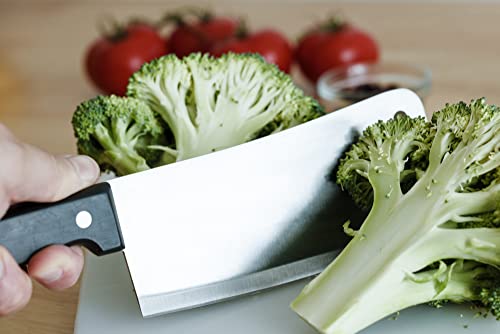 Chef Craft: Select Meat Cleaver, 7 Inch Blade 12 Inches In Length, Stainless Steel/Black