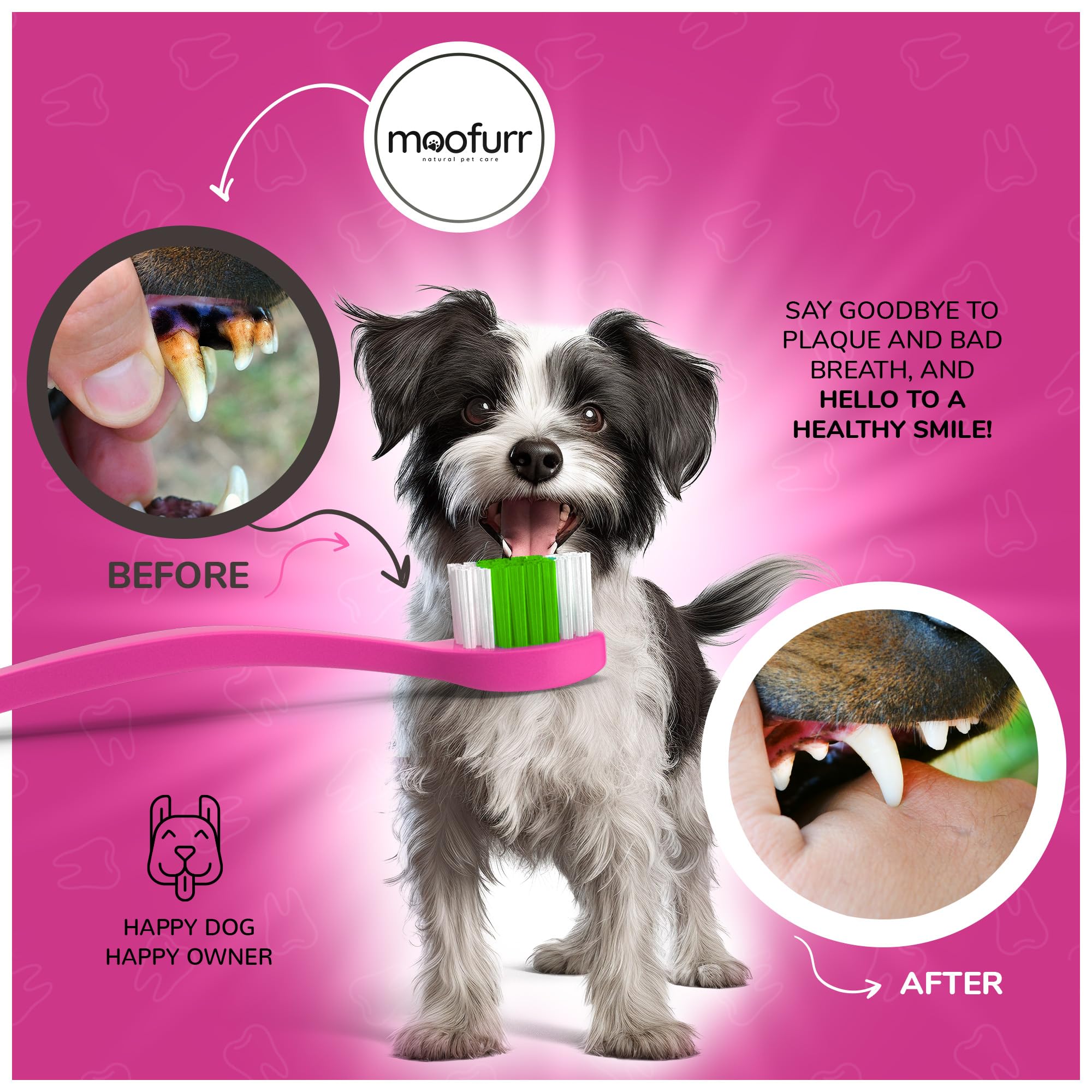 Moofurr Dog Toothpaste - Natural Flavourless Toothpaste I Against Tartar I Plaque Removal I Dental Care for Dogs
