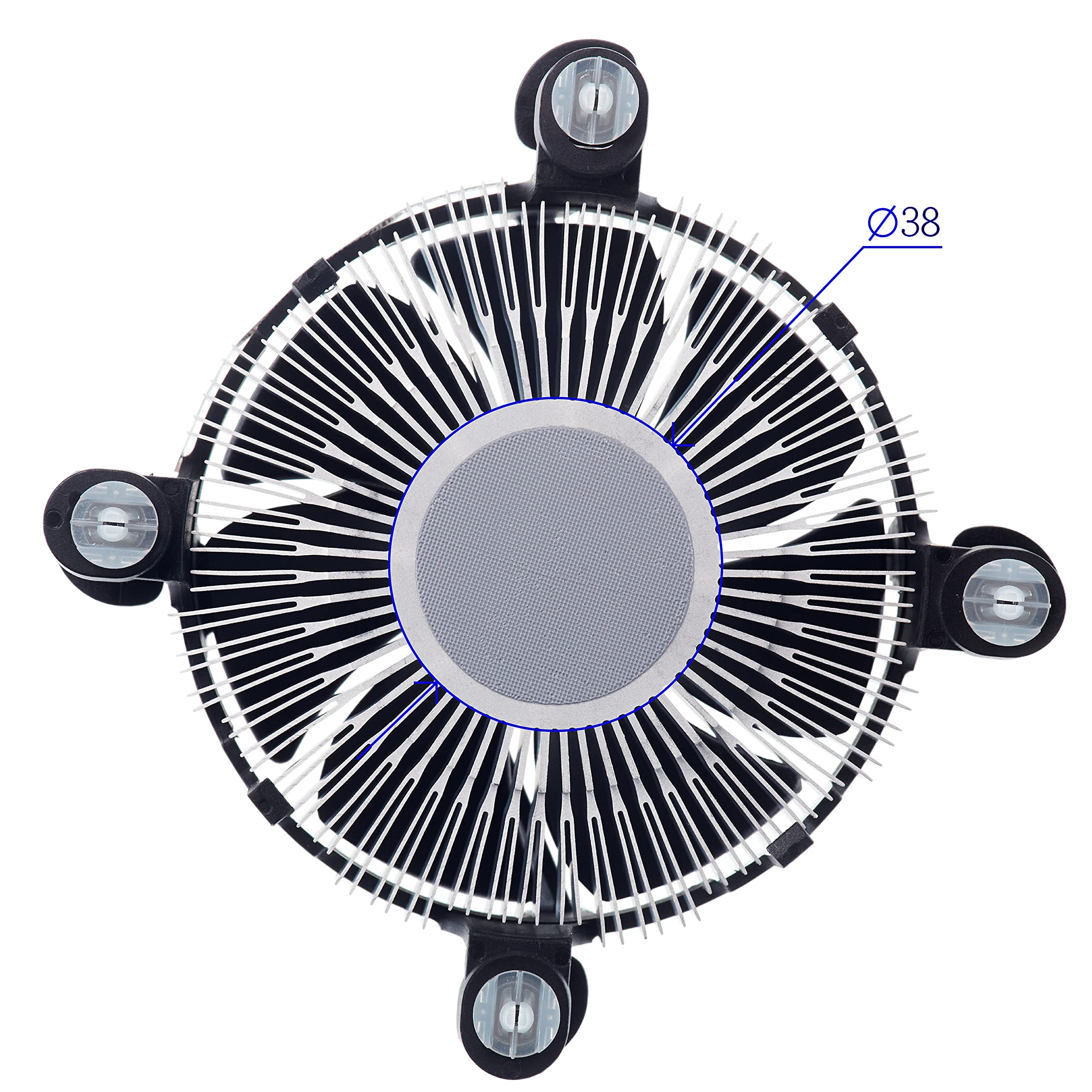 ThermalFly Delta 6 CPU Cooler for Intel Sockets LGA1200/LGA775/LGA1150/LGA1151/LGA1155/LGA1156, 90mm 4Pin PWM Fan, up to 100W Cooling Power, Pre-Applied High Performance Grease, for Desktop Computer