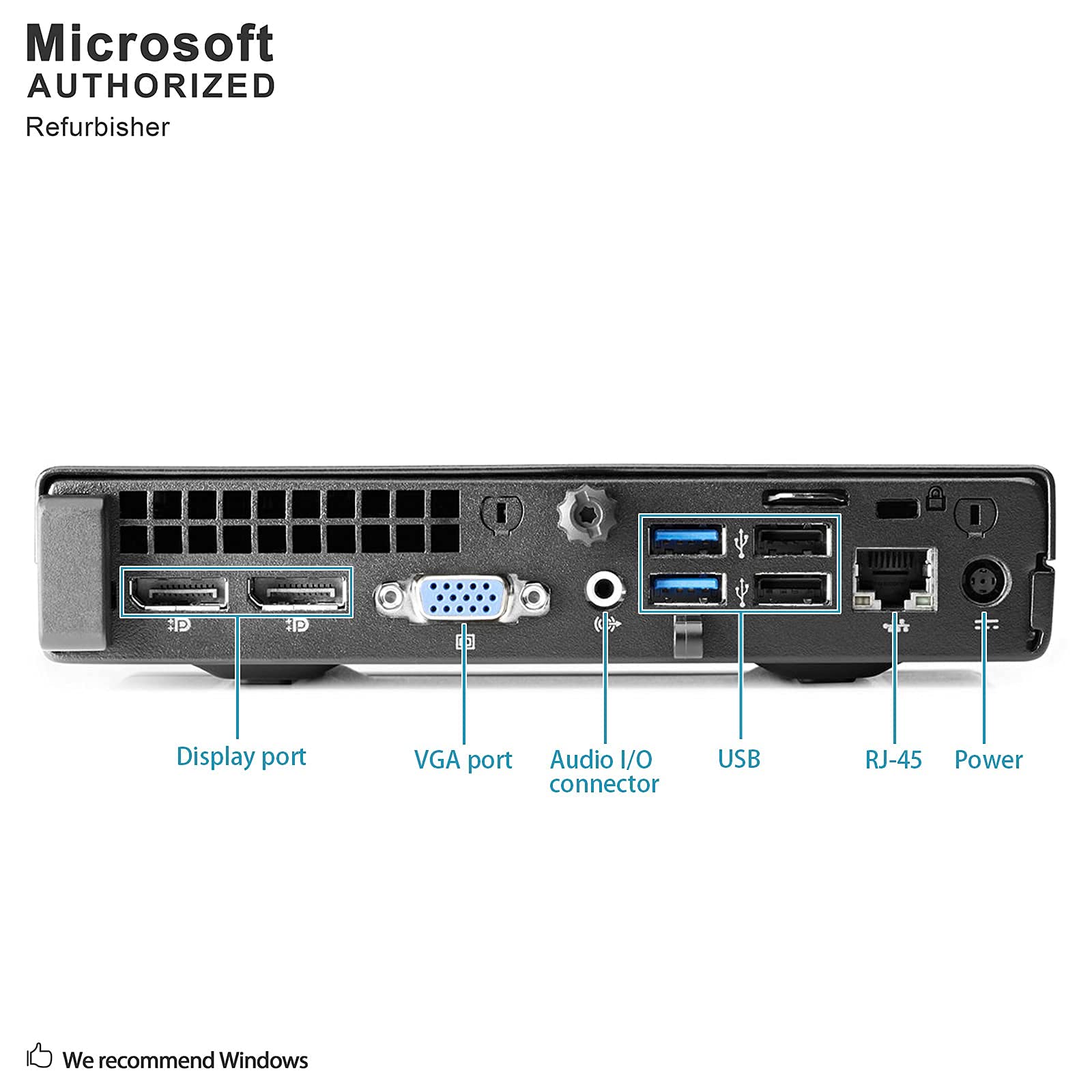 HP EliteDesk 705 G1 Mini AMD 3.1 GHz Desktop, 8GB RAM, Windows 10 Pro (Certified Refurbished)
