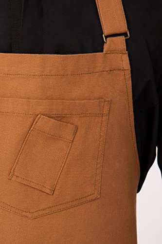 Chef Works Unisex Rockford Bib Apron, Nutmeg, One Size