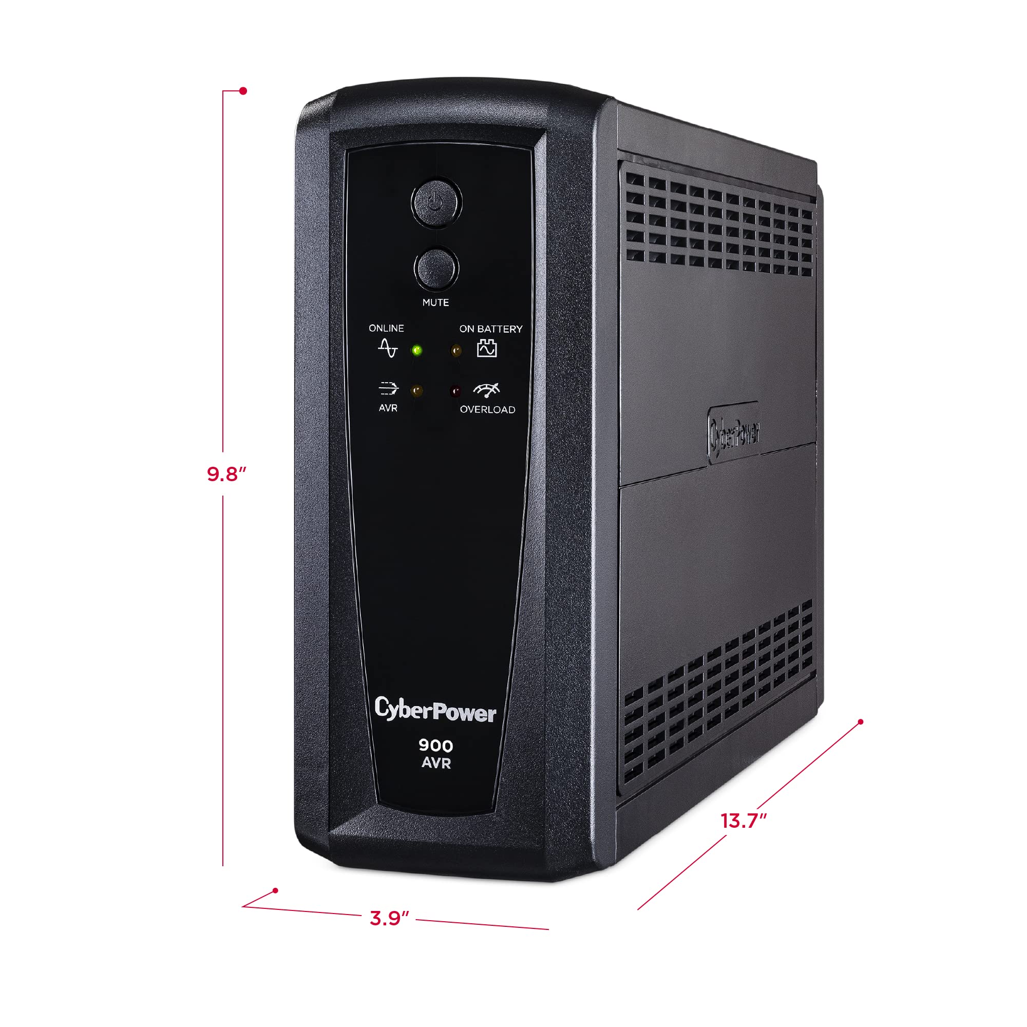 CyberPower CP900AVR AVR UPS System, 900VA/560W, 10 Outlets, Mini-Tower