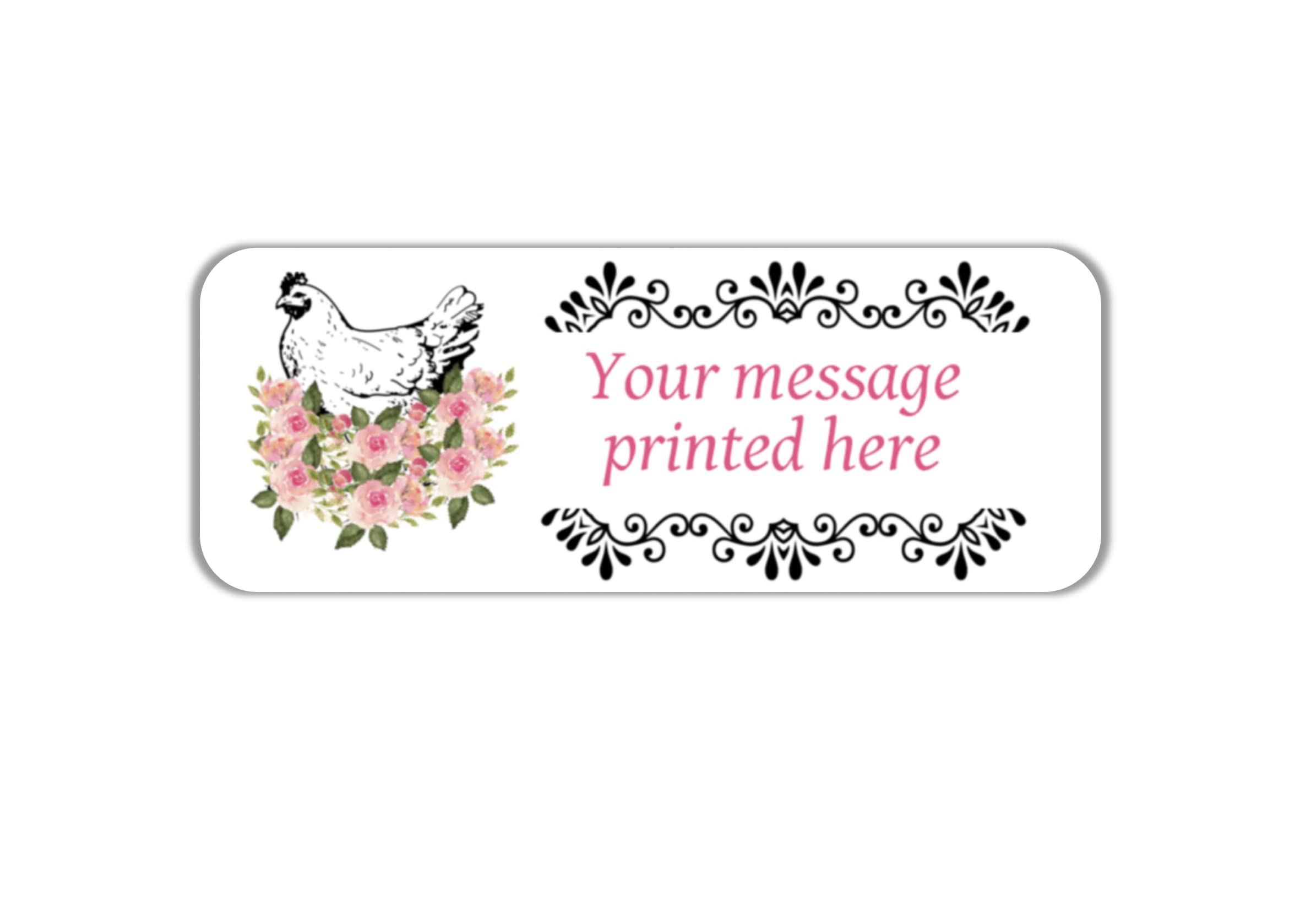 60 Personalized chicken egg carton labels, Thank you stickers, tags