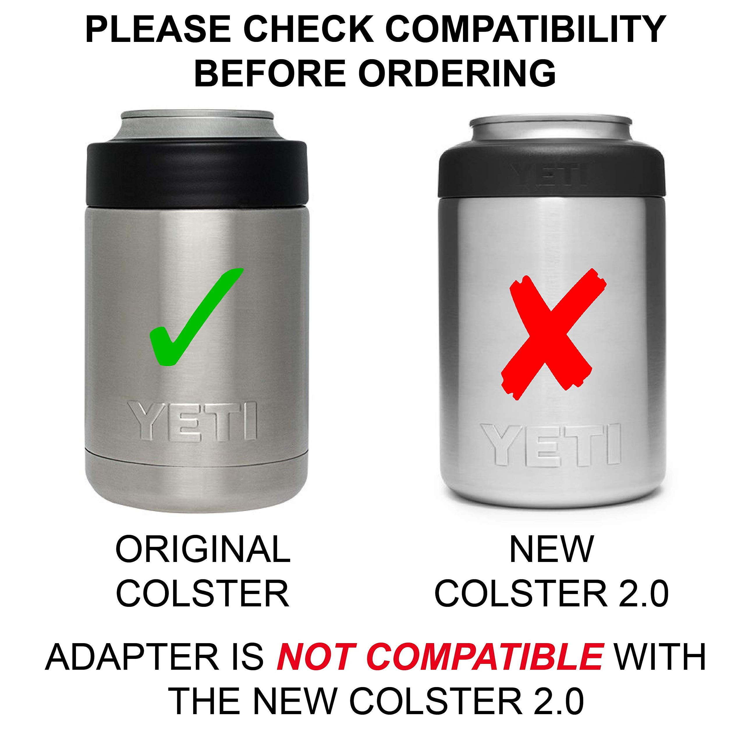 4More - 16 oz Can Adapter for The Yeti Colster - Old BLK - Perfect for 16 oz. Cans of Craft Beer! Patented! Adapter ONLY - Old BLK