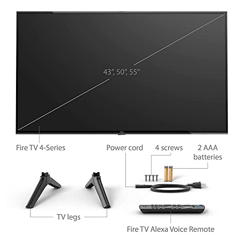 Amazon Fire TV 43" 4-Series 4K UHD smart TV with Fire TV Alexa Voice Remote, stream live TV without cable