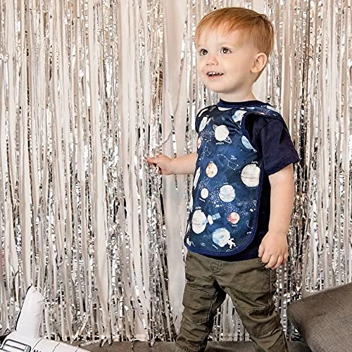 BapronBaby Outer Space Bapron - No Neck Tie Safer Bib for Baby & Toddler - Soft Waterproof Stain Resistant - Machine Washable - Sz Preschool 3-5yrs