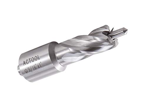 ACTOOL 9/16" Diameter × 1" Depth of Cut HSS ANNULAR Cutter with 3/4'' Weldon Shank
