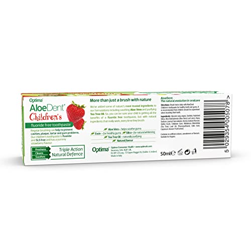 AloeDent Children's Strawberry Toothpaste - 50ml