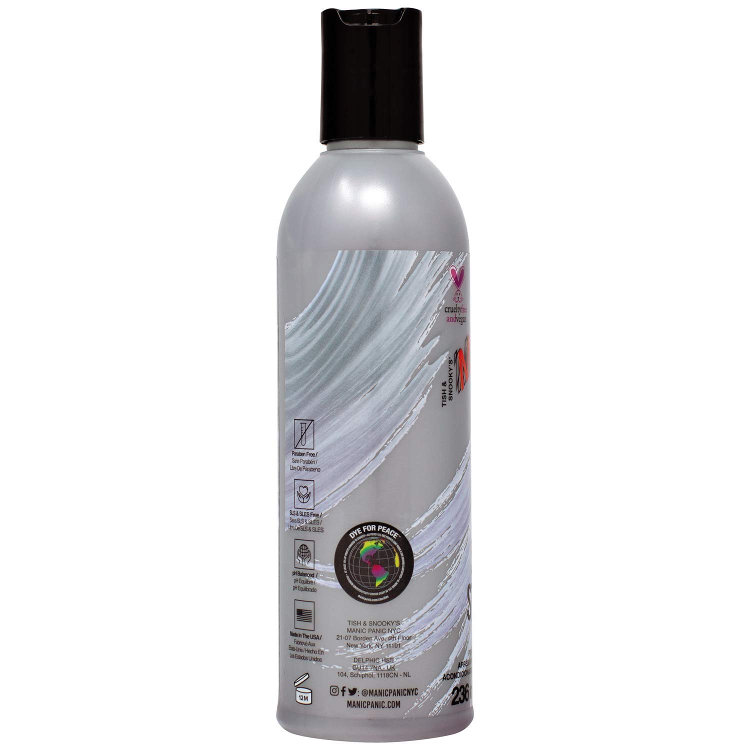 MANIC PANIC Silver Stiletto Toning Conditioner - Purple Conditioner For Pale, Platinum Blondes, Grey, Blue, And Purple Hair Color - Tones Brassiness (8oz)