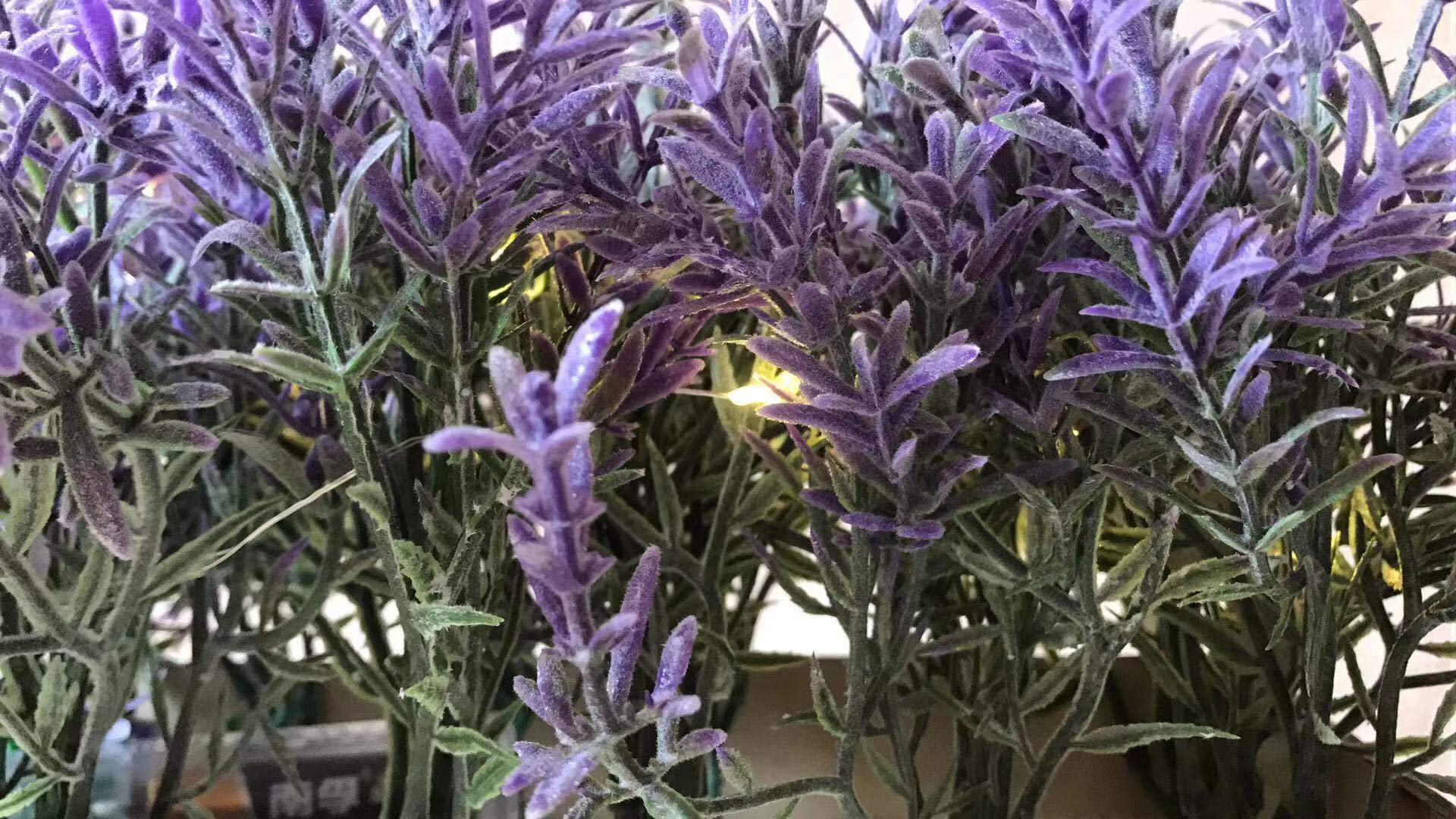 SNOWSTORM Artificial Flower Lavender Potted Plant with Silk Flower for Home Decor Wedding Garden Office Patio Decoration Table Centerpieces