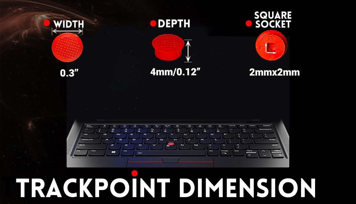 LeFix 3 x Replacements for Super Low Profile Trackpoint Lenovo Thinkpad X1 Carbon 4th 5th 6th Gen|X1 Yoga 1st 2nd 3rd Gen,X13 Yoga Gen 1|X395,X390,X280|X13 AMD Gen 1,X1 Extreme Gen 2,X1 Extreme|