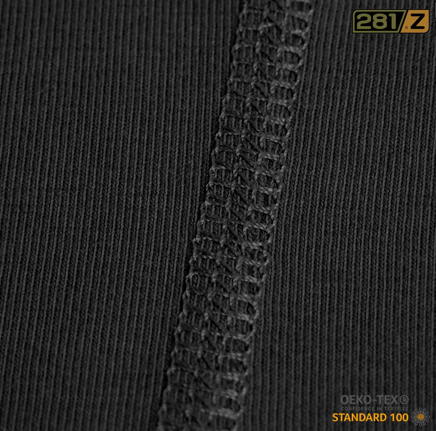 281Z Military Stretch Cotton Underwear T-Shirt for Tactical Hiking and Outdoor (Black, X-Large)