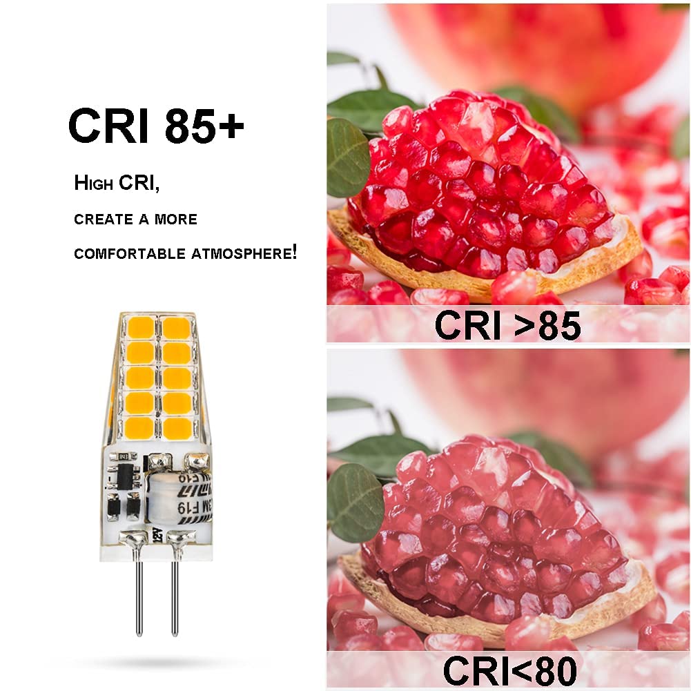 Yosenmi G4 LED Bulb 3W, 12V 20W G4 Halogen Bulb Equivalent, Warm White 3000K, Not Dimmable JC G4 Bi-Pin Base Light Bulb, 10-Pack