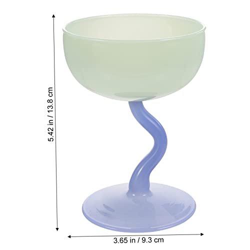 Abaodam Kids Glasses 2pcs Wine Frodge Ice Salad Cream Pudding Glass Bowl for Mousse Small Dessert Cocktail Yogurt Condiment Fancy Wedding Blue Dish Sundae Birthday Mini Dessert Cup