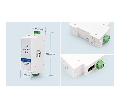 USR -DR302 Modbus RS485 de carril DIN Puerto Series a convertidor Ethernet Transmission bidireccional Transparent Between RS485 and RJ45