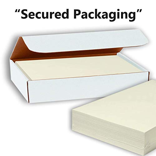Hamilco Cream Colored Cardstock Thick Paper - Blank Index Flash Note & Post Cards - Greeting Invitations Stationary 4 X 6" Heavy Weight 80 lb Card Stock for PrinterĀ - 100 Pack