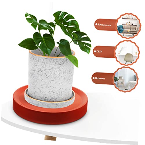 Abaodam Rolling Flower Pot Tray Serving Tray Round Carts with Wheels Heavy Duty Planters for Indoor Plants Flower Pot Saucer Plastic Pot Saucer Flower Pot Trolley Plants Caddy on Wheels Pp