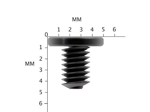 RapidSparesLtd Pack of 500 M3x4 New Black Zinc Wafer Head Laptop Machine Screw Philips Head