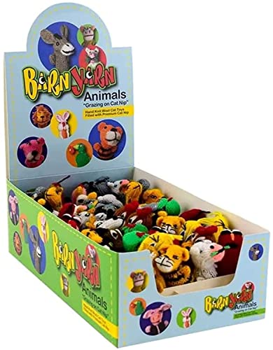 Barn Yarn Hand Knit Wool Cat Toy, stuffed with Organic Catnip (6 pack)
