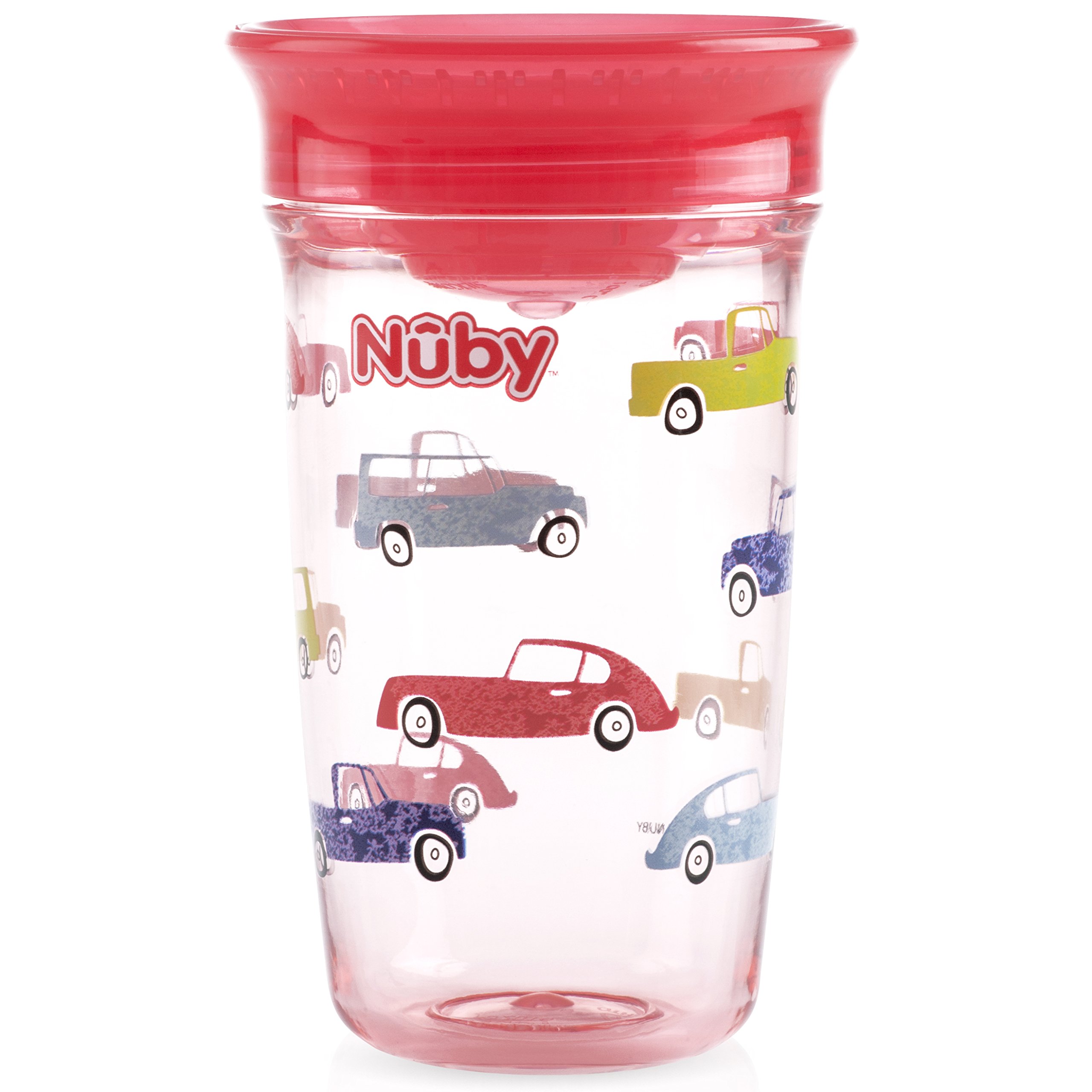 Nuby Tritan No Spill 360 Degree Printed Wonder Cup, Prints May Vary, 1pk